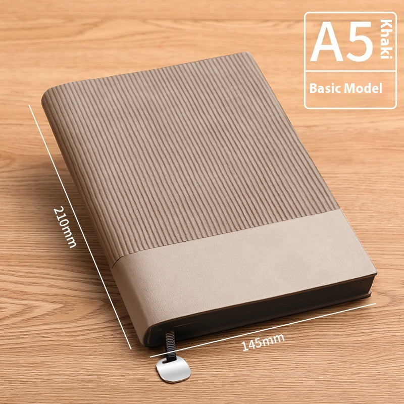 A5 khaki Journal Notebook Soft Cover PU Leather Journaling Notebooks for Women Men Writing Work ...