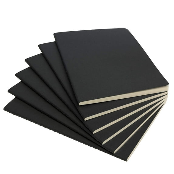 A5 notebook 6 pack, college ruled lined journal, softcover writing ...