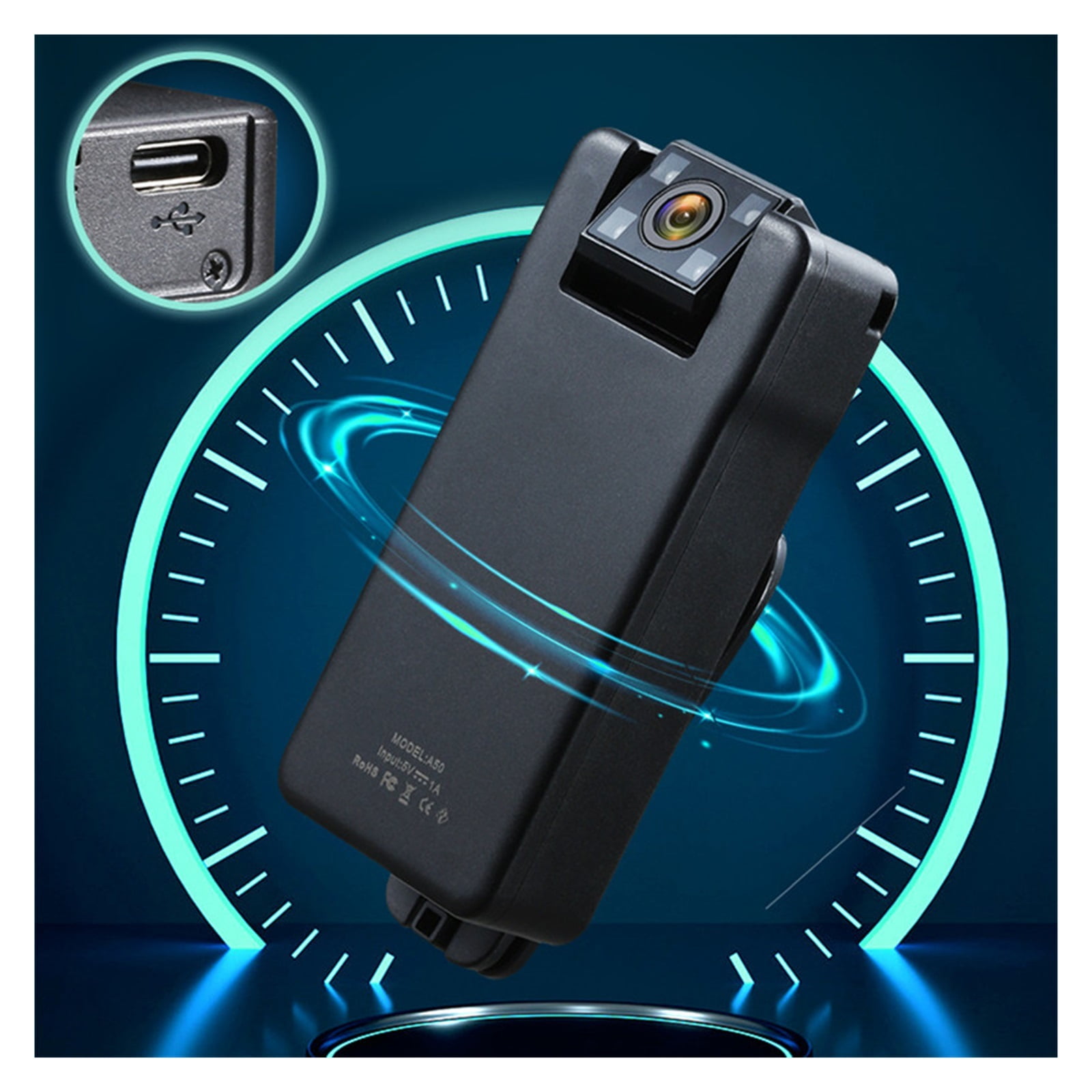 A50 Mini Camera Remote Control 150 Degrees Wide Angle Rotation Lens ...