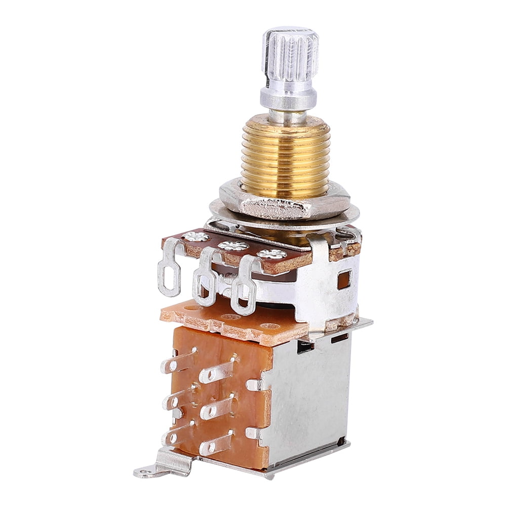A500K Electric Guitar Linear Potentiometer Tone Pull Button Switch Pot ...