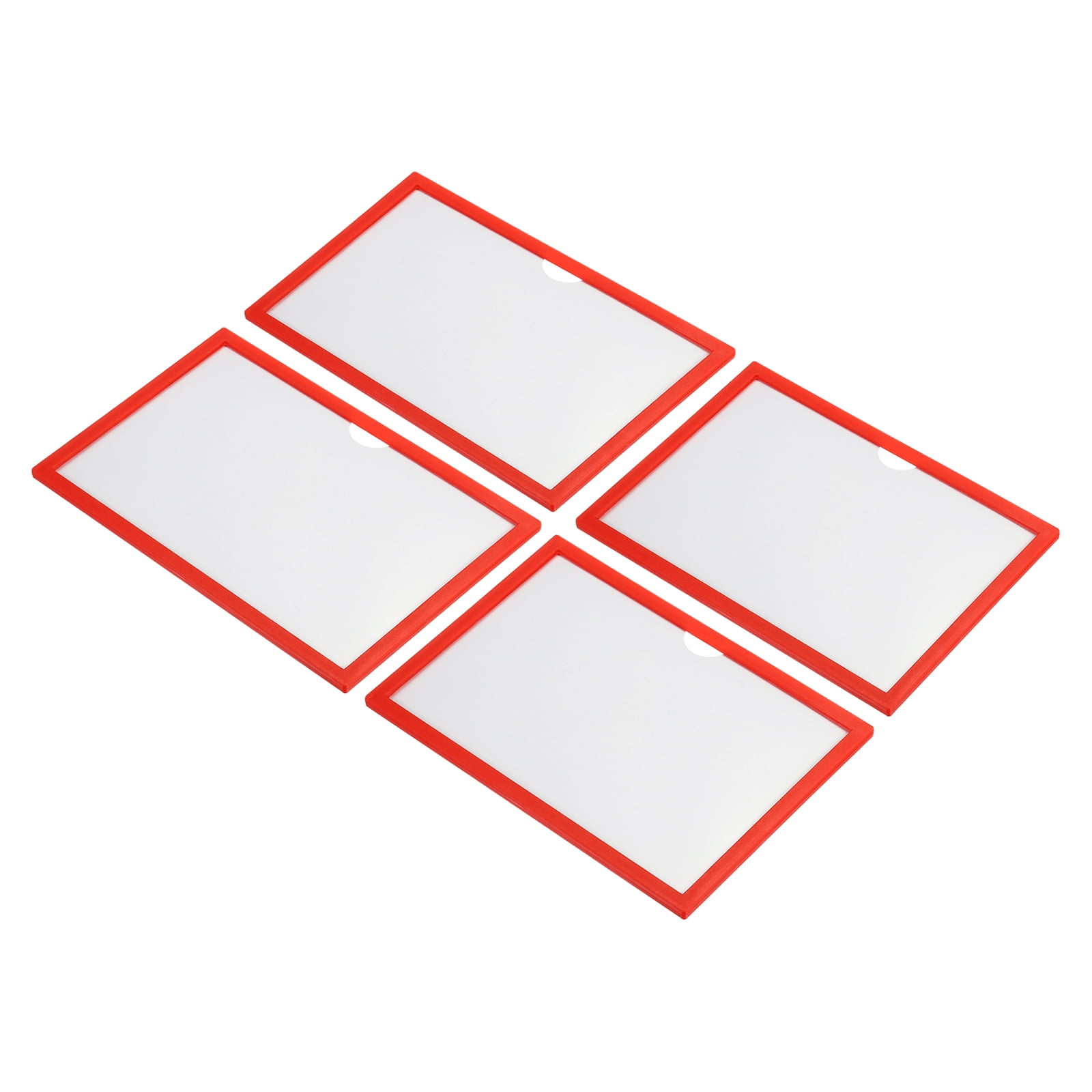 A6 3.9x5.9 Inch Magnetic Sign Holder, Display Frame for Office, Red 4 Pack - Walmart.com