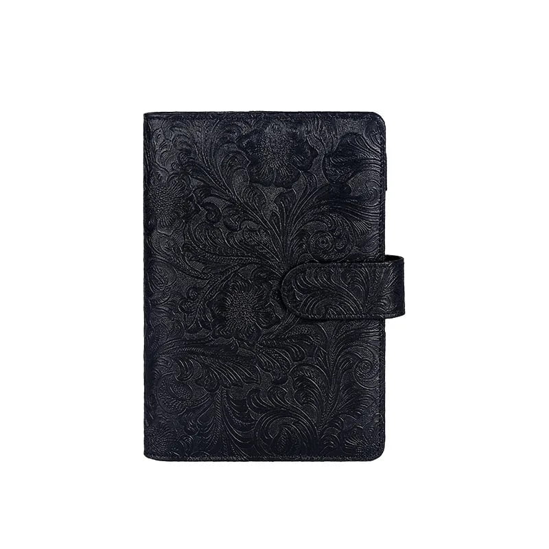 A6/A5 Vintage Embossed PU Leather DIY Binder Notebook Cover Diary ...