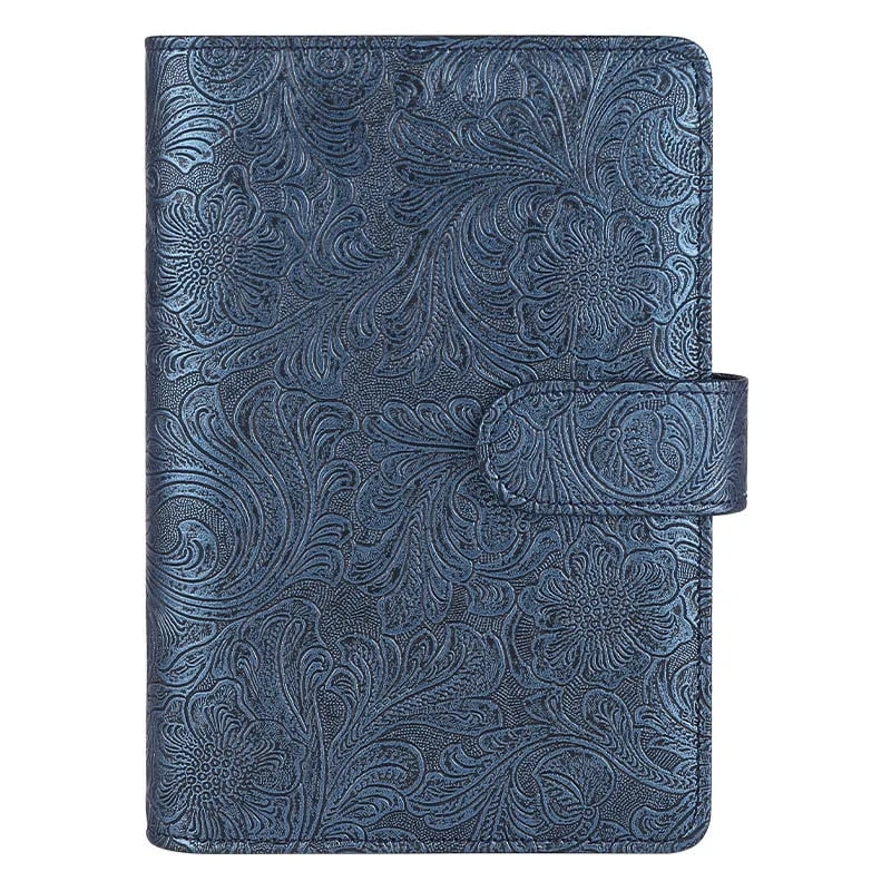A6/A5 Vintage Embossed PU Leather DIY Binder Notebook Cover Diary ...