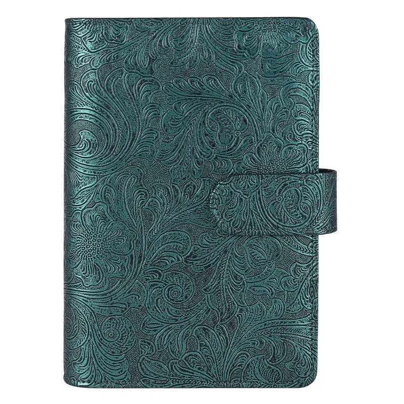 A6/A5 Vintage Embossed PU Leather DIY Binder Notebook Cover Diary ...