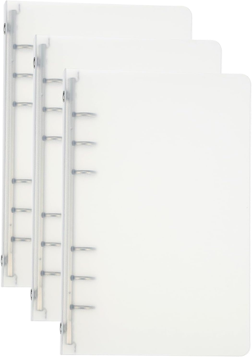 A6 Binder Cover Refillable Notebook Protector, 3 Pcs PP 6 Ring Clear ...