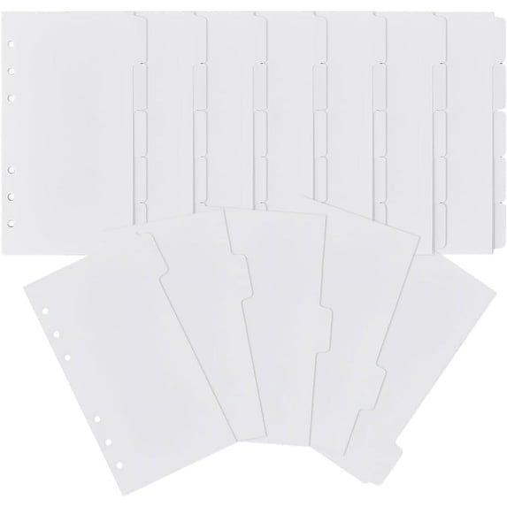 A6 Binder Dividers for 6 Ring Binder 40 Sheets Notebook Index Divider ...