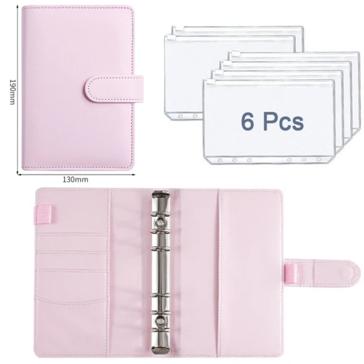 A6 Budget Binder Notebook Save Money Organizer Planner Cash 8 Zipper ...