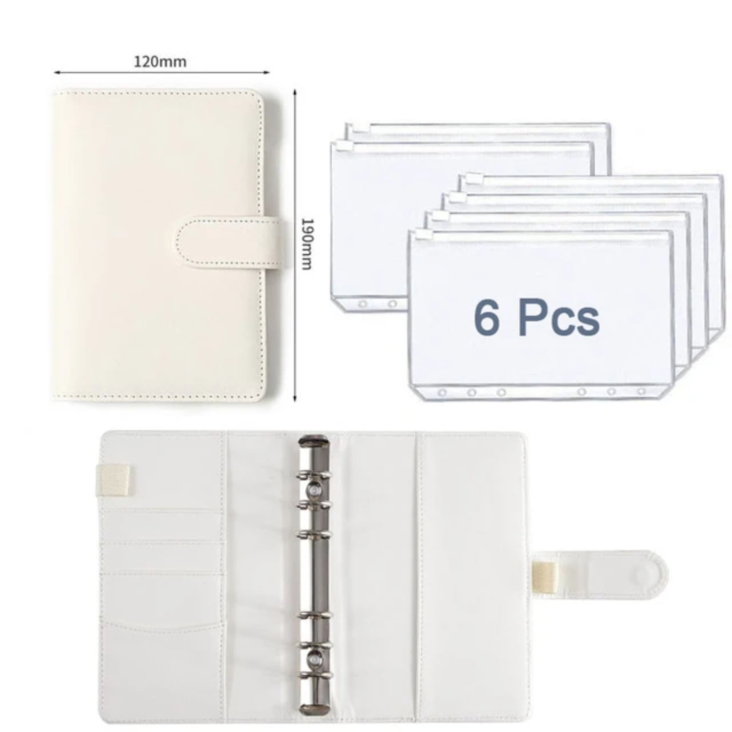 A6 Budget Binder Notebook Save Money Organizer Planner Cash 8 Zipper ...