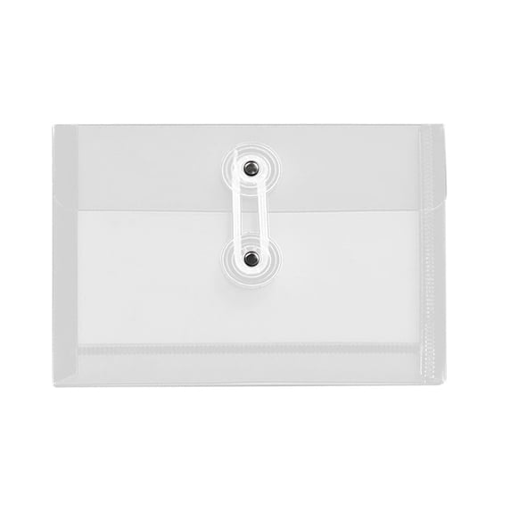 A6 Clear Plastic File Bag with String Tie Closure, 15.8 x 11.5 cm ...