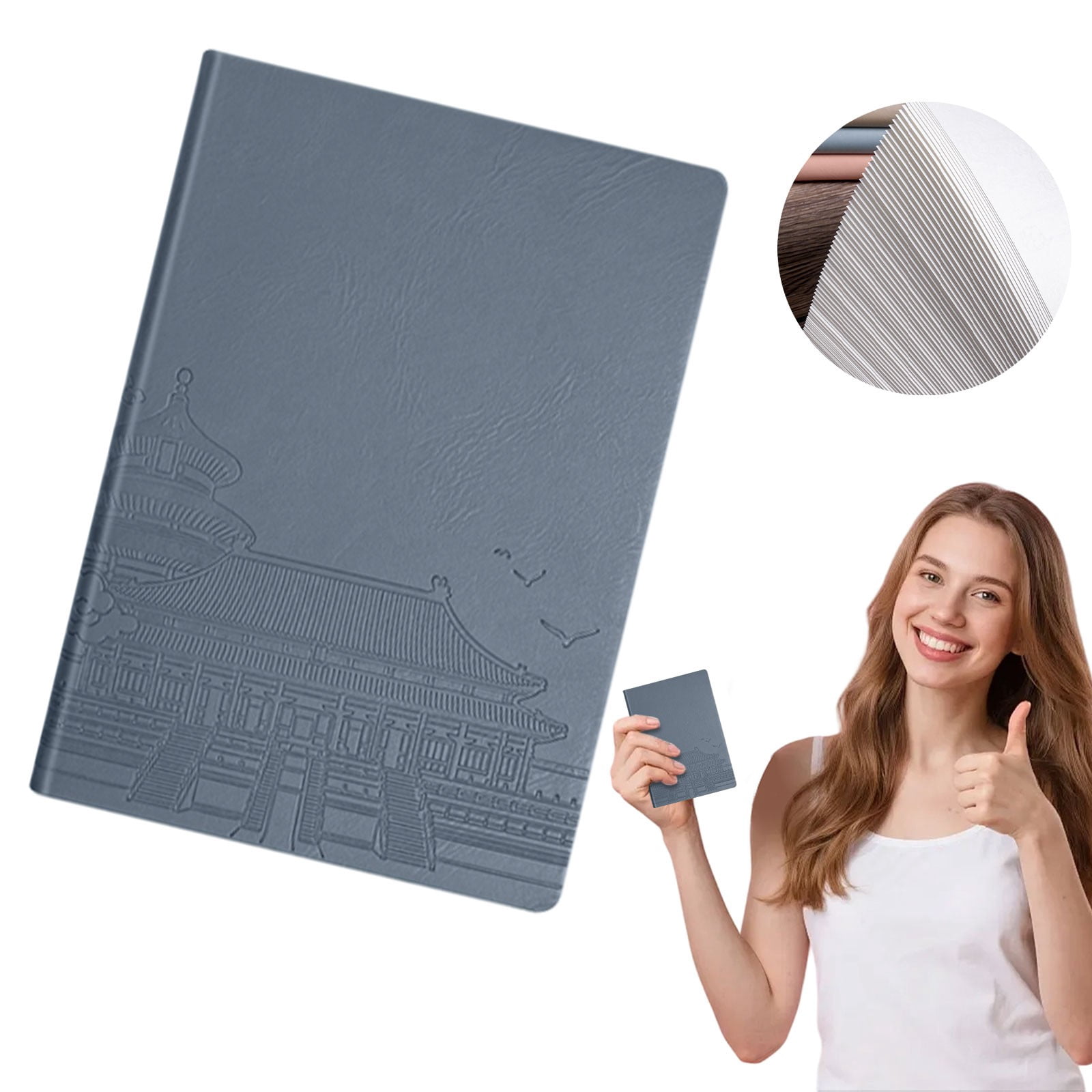 A6 Compact Thickened Notebook, Softcover Sewn Design for Long Use ...