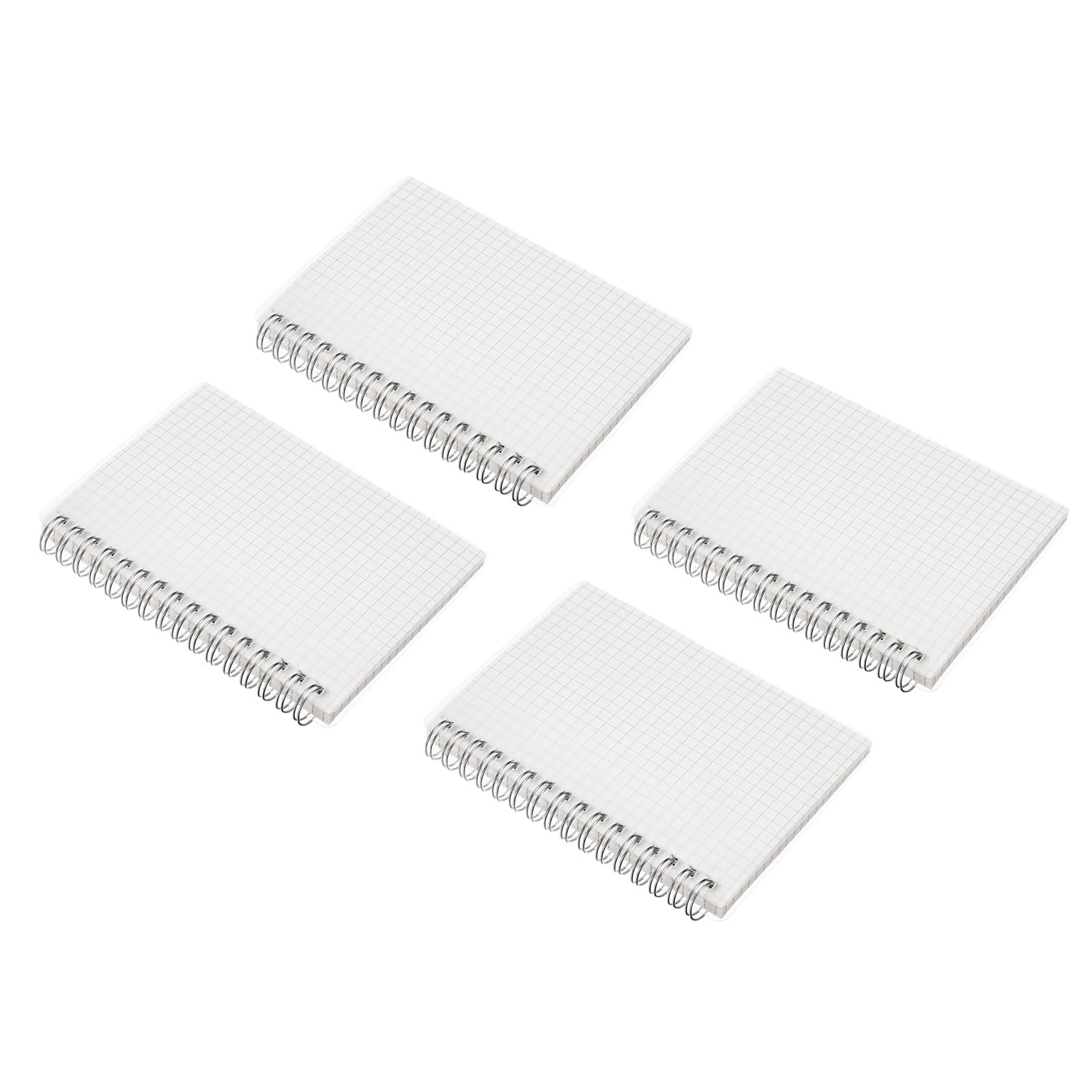 A6 Graph Clear Hardcover Spiral Notebooks 80 Sheets/160 Pages Grid ...