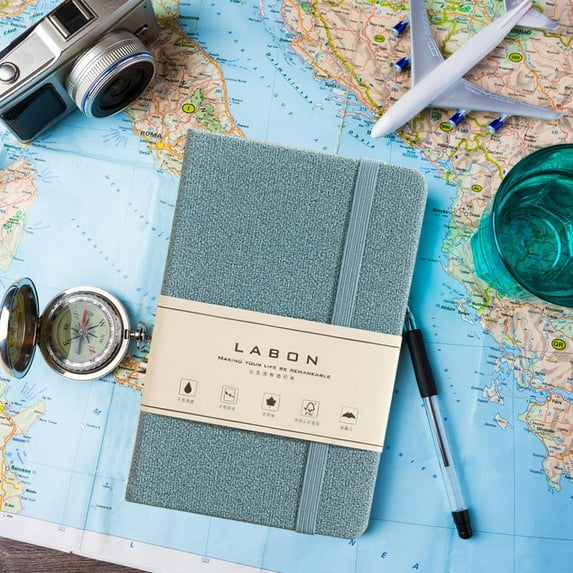 A6 Hardcover Lined Journal Notebook, 160 Pages, Ruled Paper, Leather ...