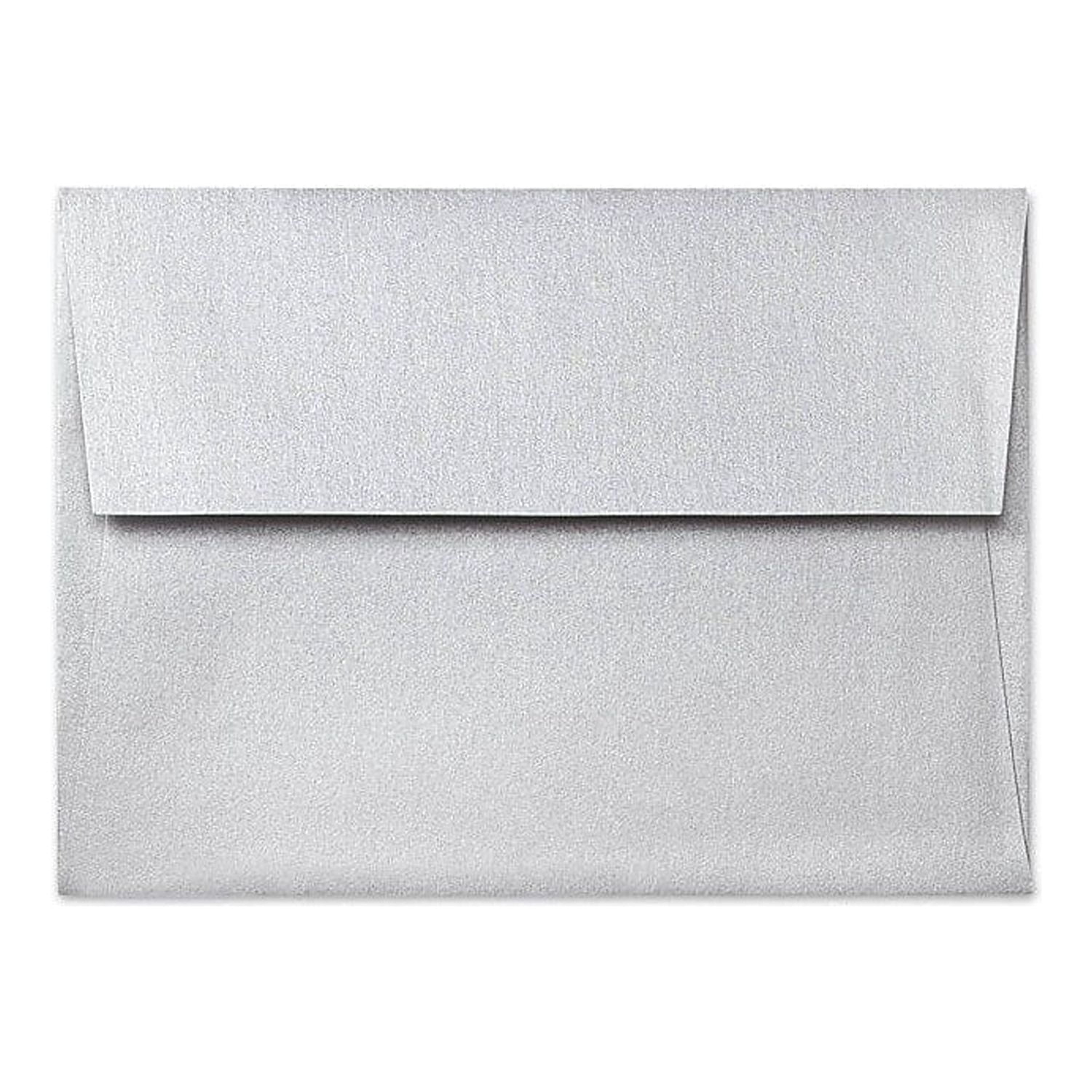 A6 Invitation Envelopes (4 3/4 x 6 1/2) - Silver Metallic (50 Qty ...