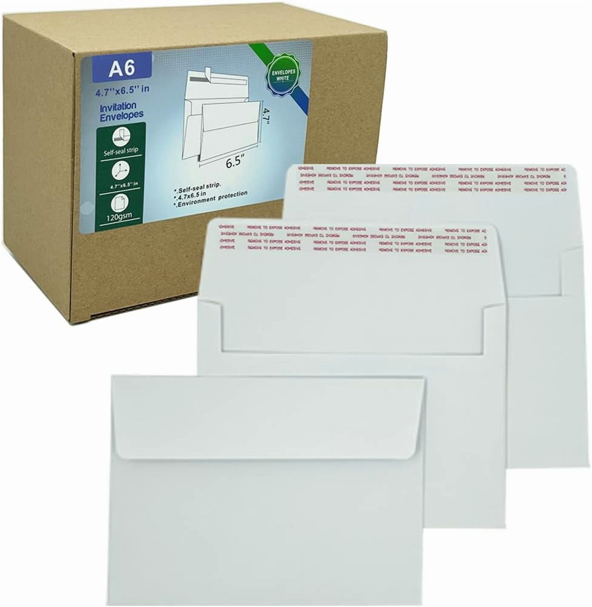 A6 Invitation envelopes（120 PCS 4.7x6.5 in） - windowless design 120GSM ...