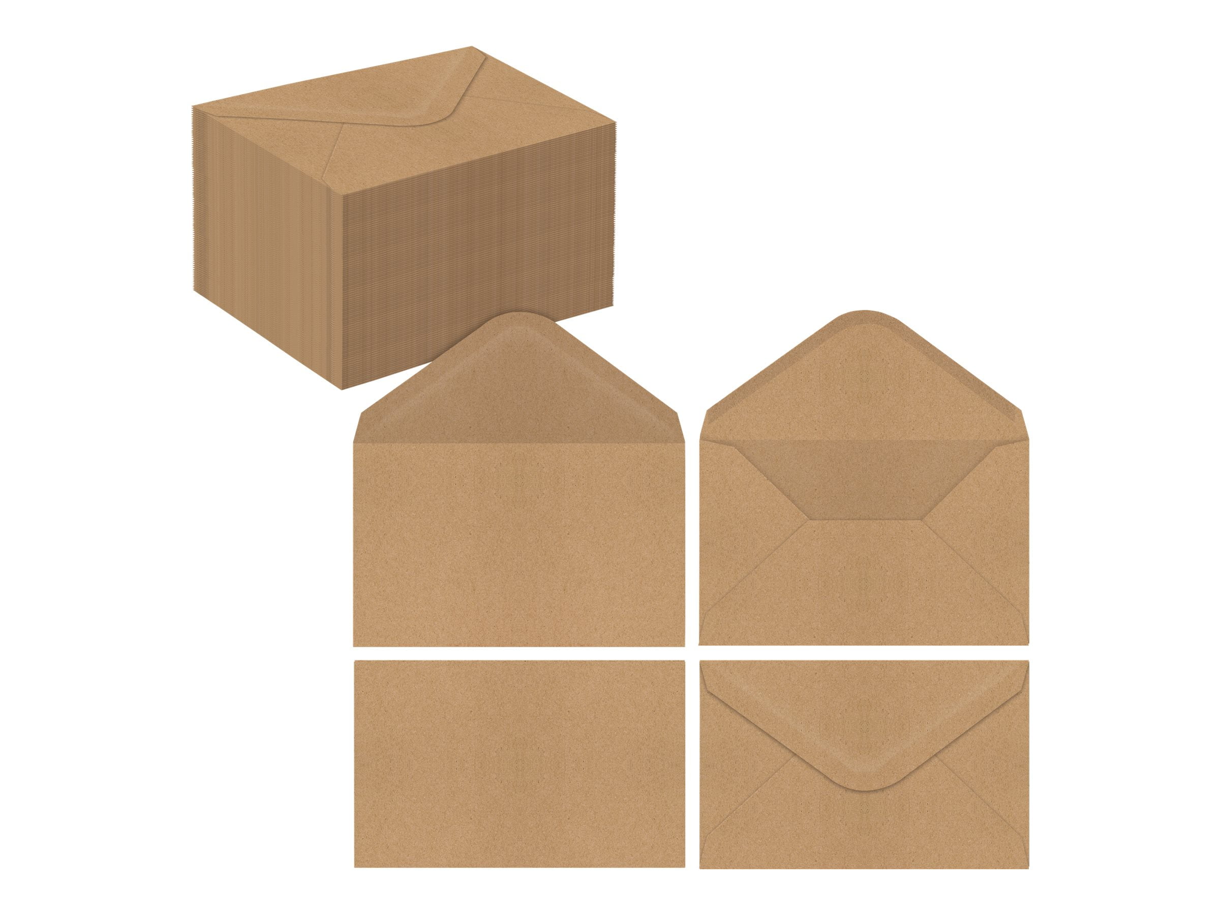 A6 Kraft Invitation Envelopes, 100-Pack, Strong Bond Paper, by Better ...