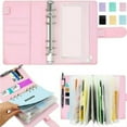 A6 PU Leather Notebook Binder,Mini Binder Refillable Paper with Pretty ...
