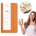 A6 PU Leather Notebook Cross Texture 80 Sheets Lined Journal with Strap ...