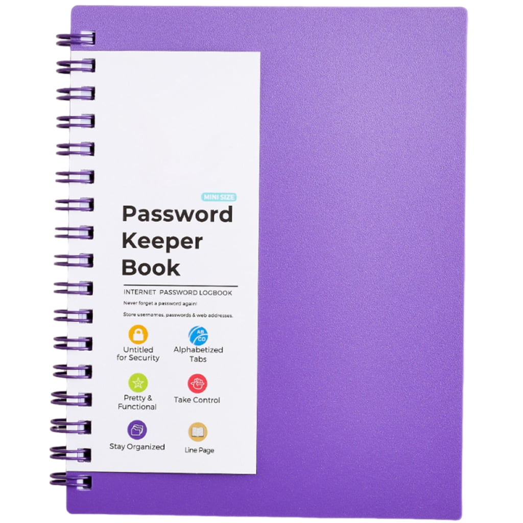 A6 Password Keeper Book with Index A-Z Writing Pads Spirals Notebook ...