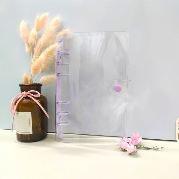 A6 Plastic Binder Cover - Transparent PVC Notebook Outer Shell with ...