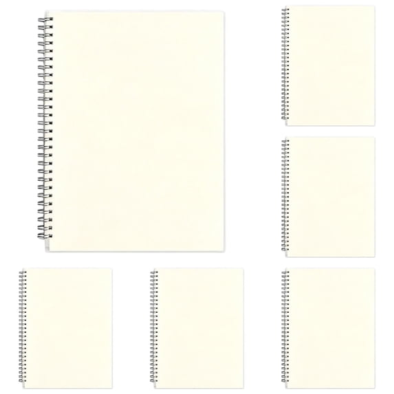 A6 Plastic Cover Sewn Notebook, Wear Resistant Smooth Writing Journal ...