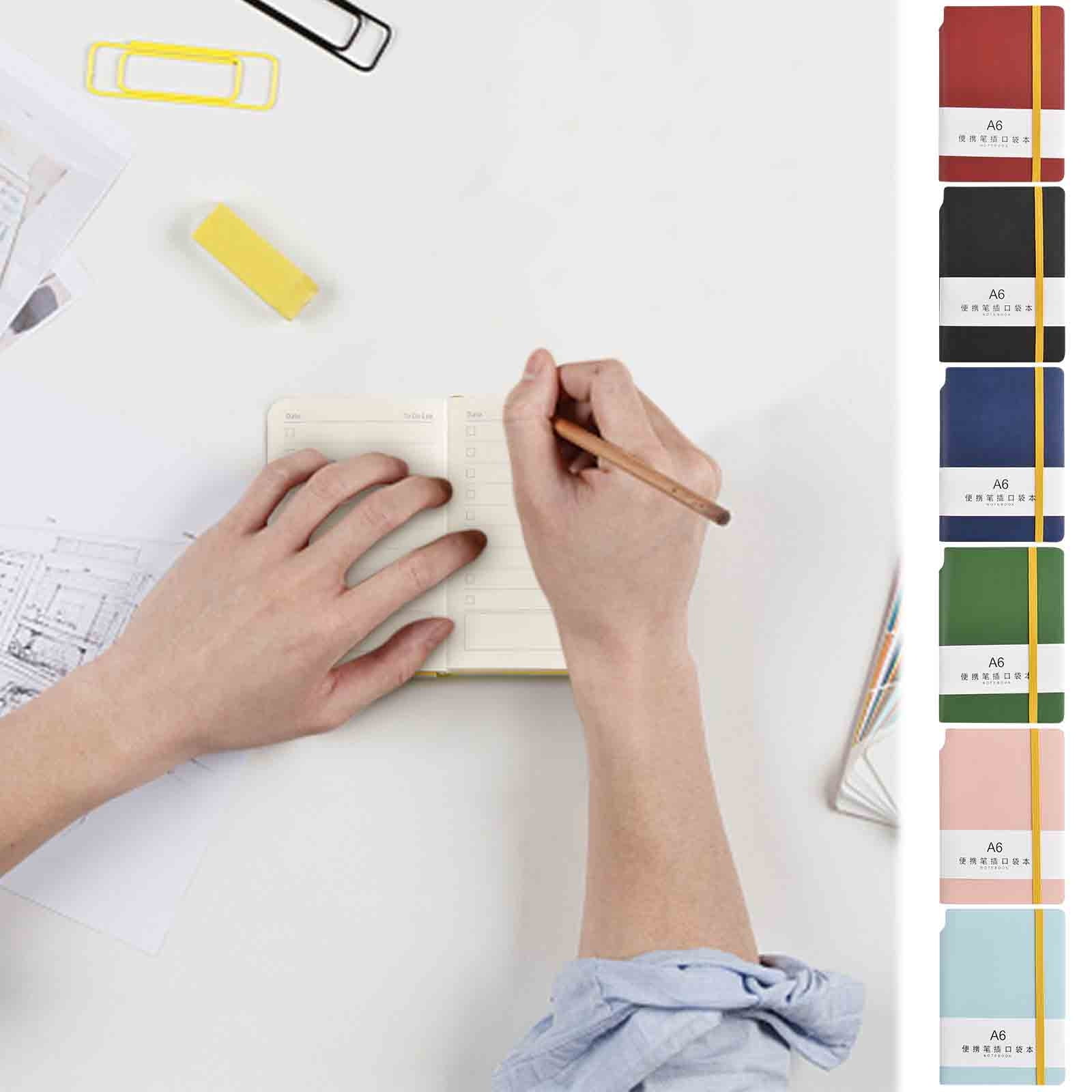 A6 Pocket Notebook Notepad with Strap Closure Premium Paper & Durable ...