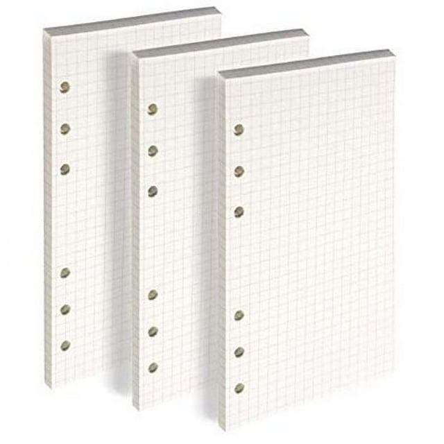 A6 Refill Paper, 3 Pack Loose Leaf Paper, 6-Holes Inserts Blank Filler ...