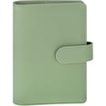 A6 Refillable 6 Ring Notebook Binder Cover, PU Leather Budget Planner ...
