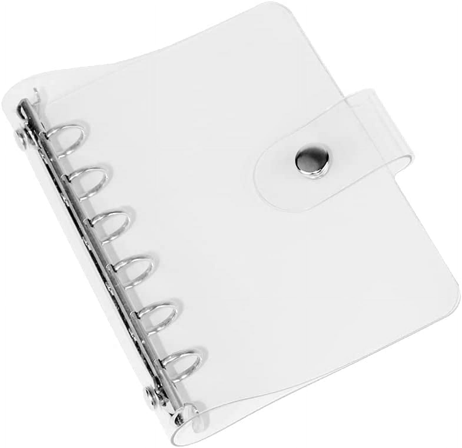 A6 Size,6 Ring Transparent Binder Cover Transparent Soft PVC Notebook ...