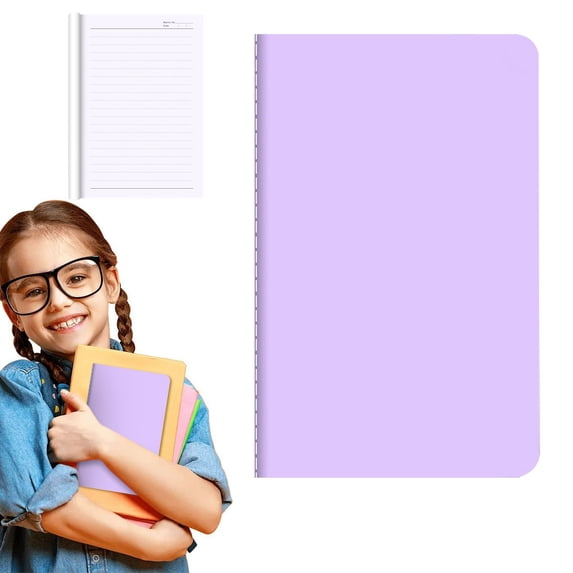 A6 Stitch Bound Notebook - 60 Page Pocket Journal with Lined Paper ...