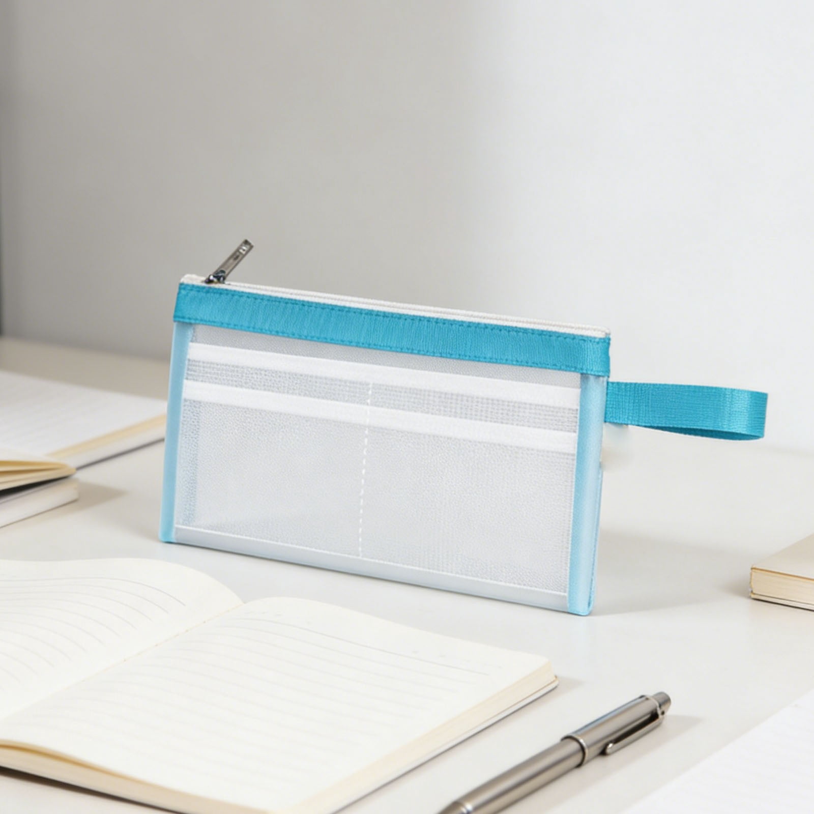 A6 Waterproof Mesh Document Pouch, 9.05x4.72in Compact Zipper Organizer ...