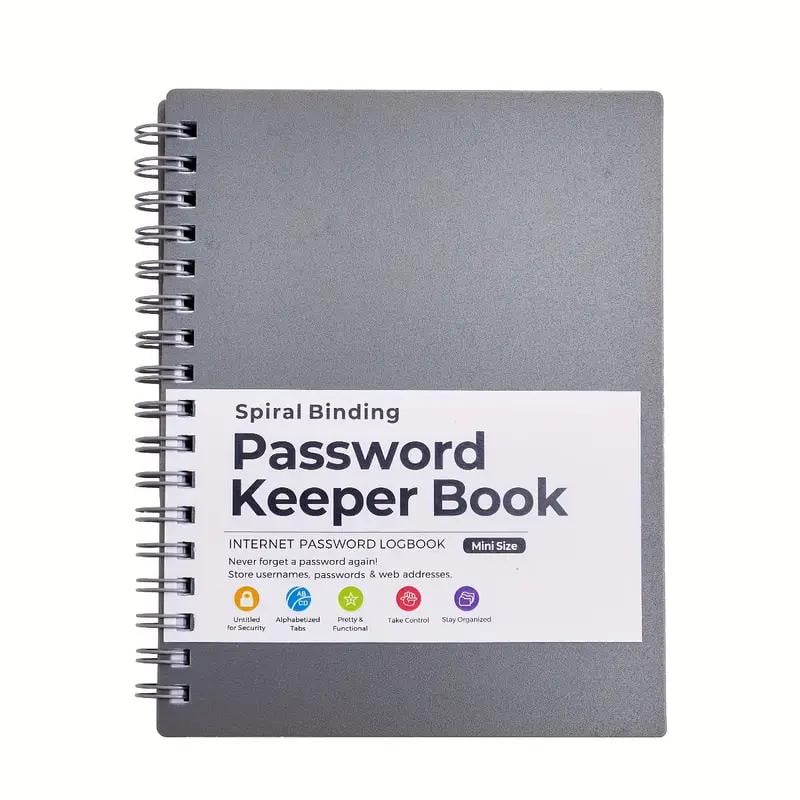 A6 password book with lettered tabs, password notebook for internet and ...