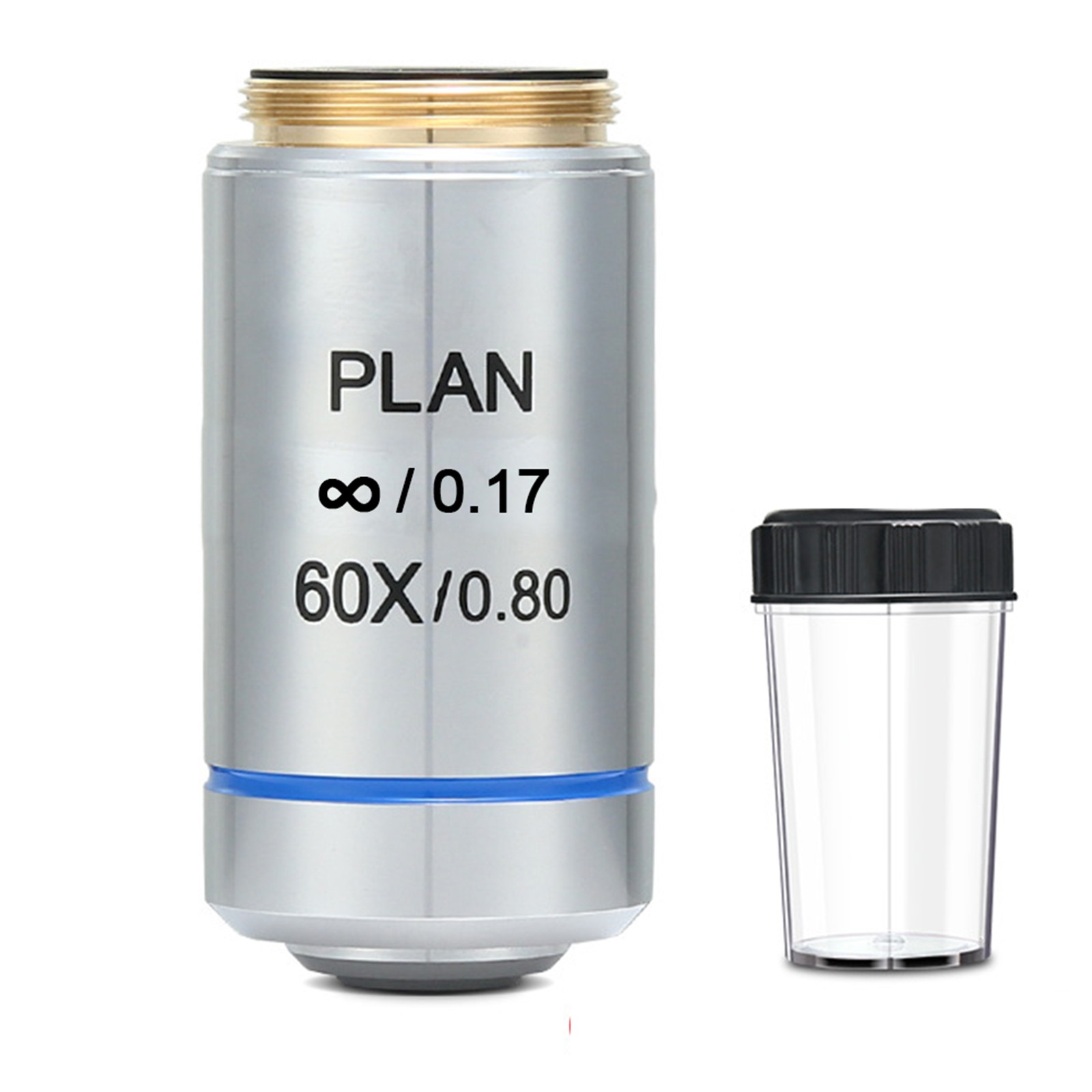 A60x 60x Achromatic Microscope Objective Grey Achromatic Objective Lens