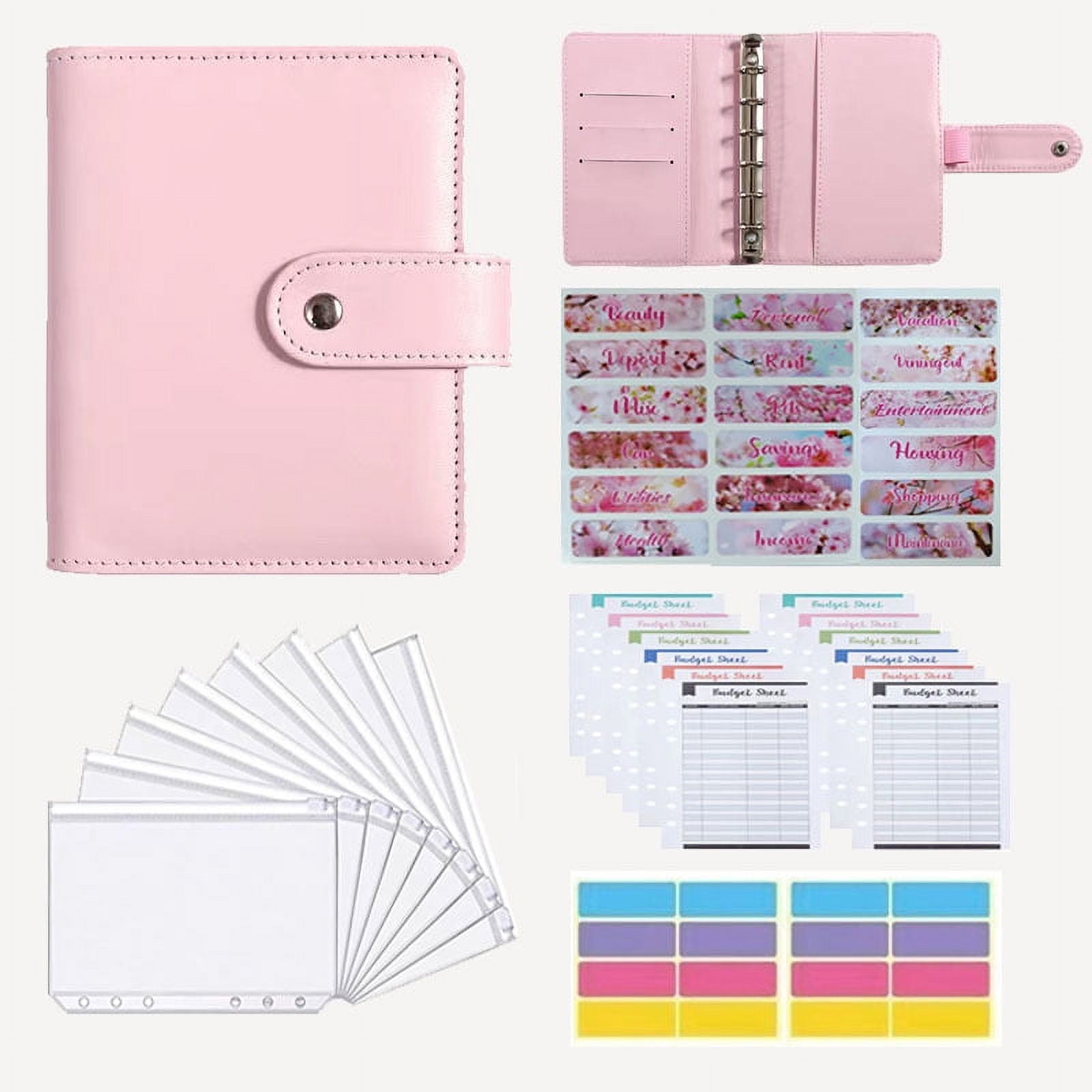 A7 Binder Cover Macaron Colored PU Leather Budget Binder Planner ...