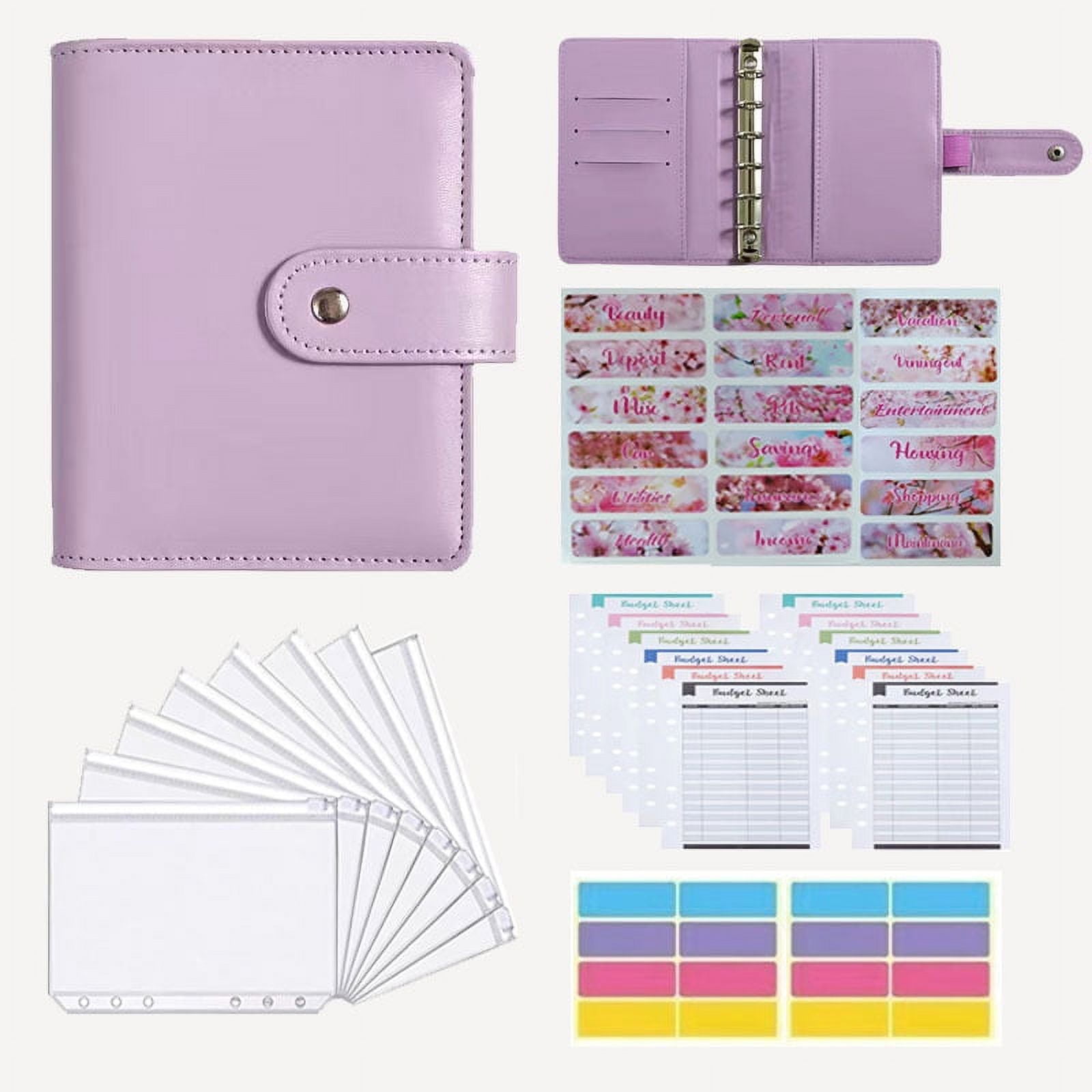 A7 Binder Cover Macaron Colored PU Leather Budget Binder Planner ...
