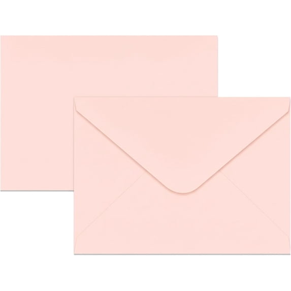 A7 Envelopes 100 Pack pink Envelopes 5x7 V Flap Invitation Envelopes ...