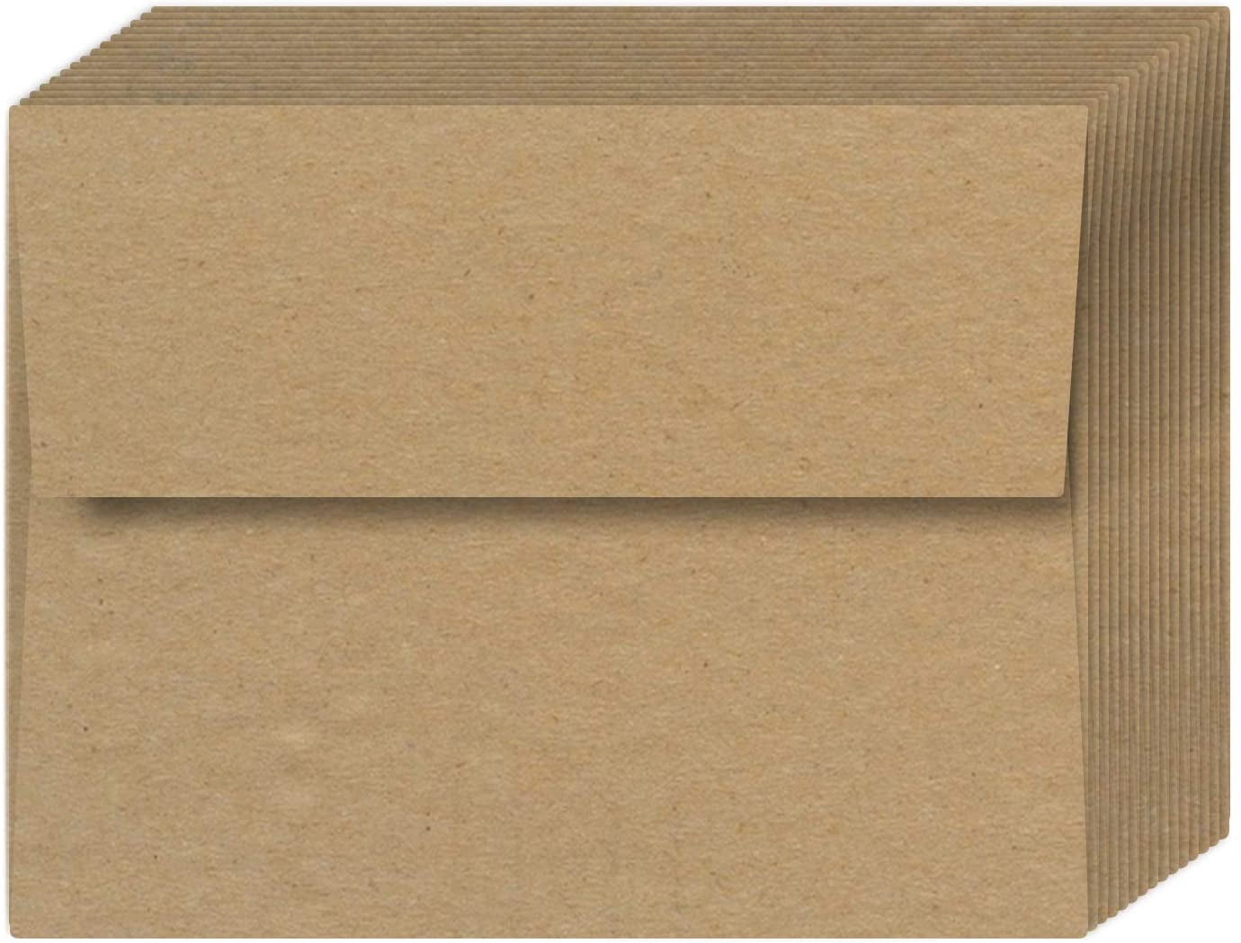 A7 Grocer Brown Kraft Invitation Envelopes – Great for Enclosing ...