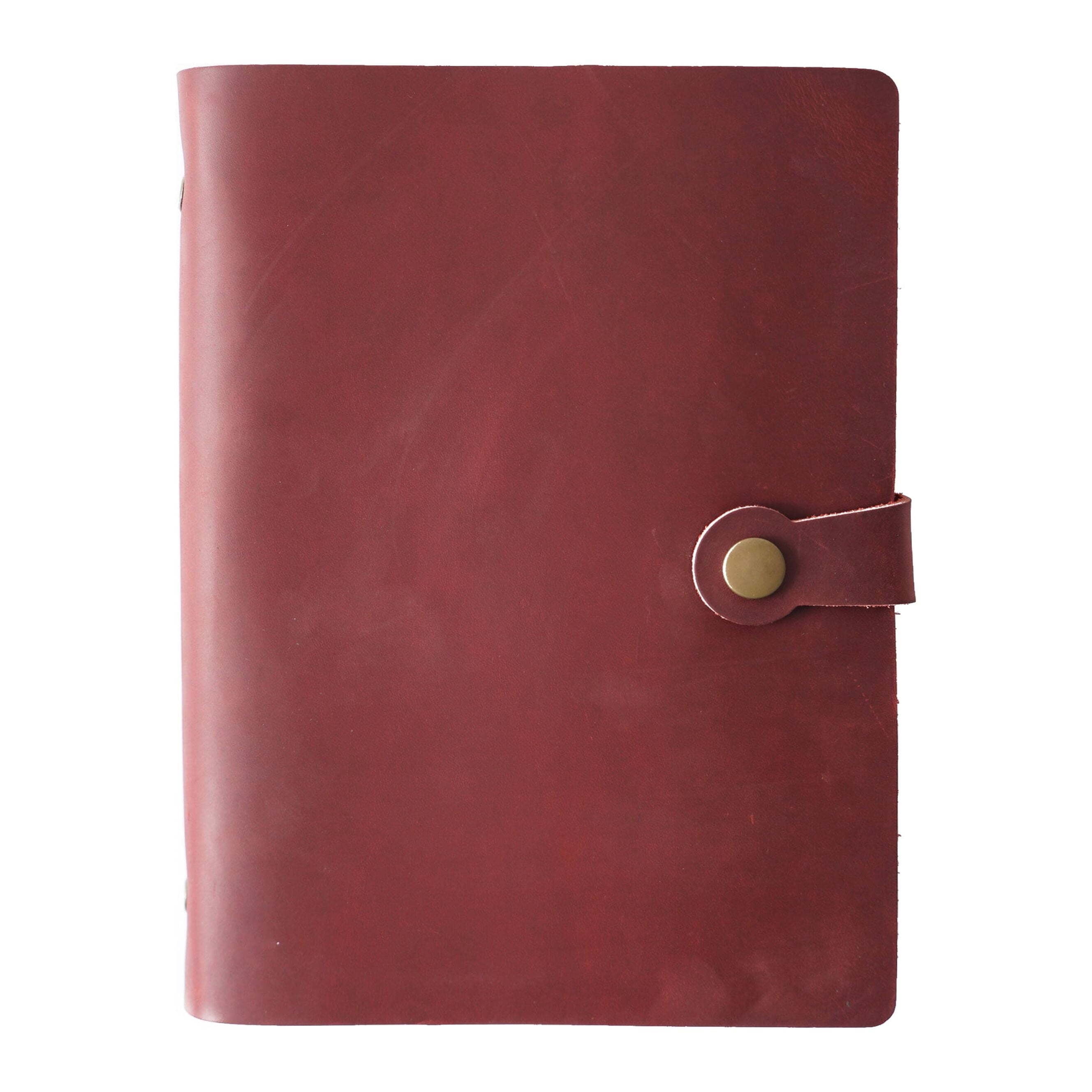 A7 Leather Binder Refillable Journal, Small 6 Ring Travelers Notebook ...