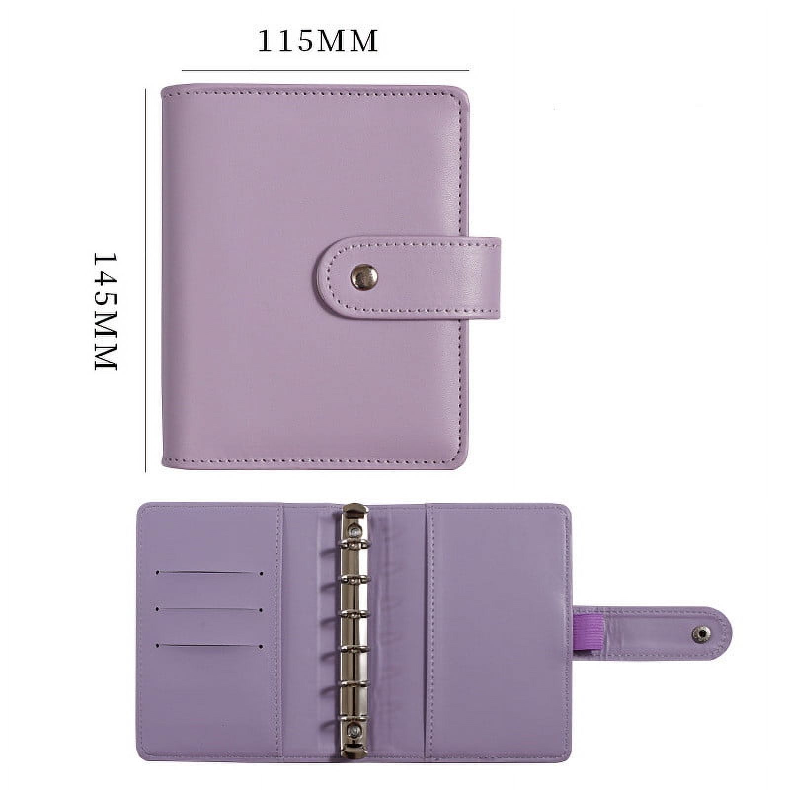 A7 Macaron Color 6 Ring Binder PU Clip-on Notebook Leather Loose Leaf ...