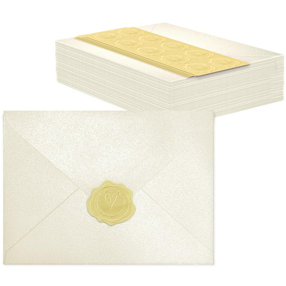 A7 Pearl Paper Envelopes 50 PCS, 5x7 Shimmering Invitation Envelopes ...