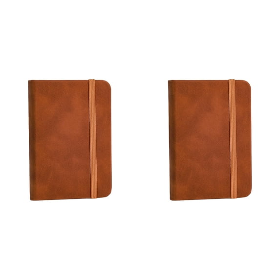 A7 Pocket Notebook with Elastic Band,2Pc Mini 100 Sheets Lined Journal ...