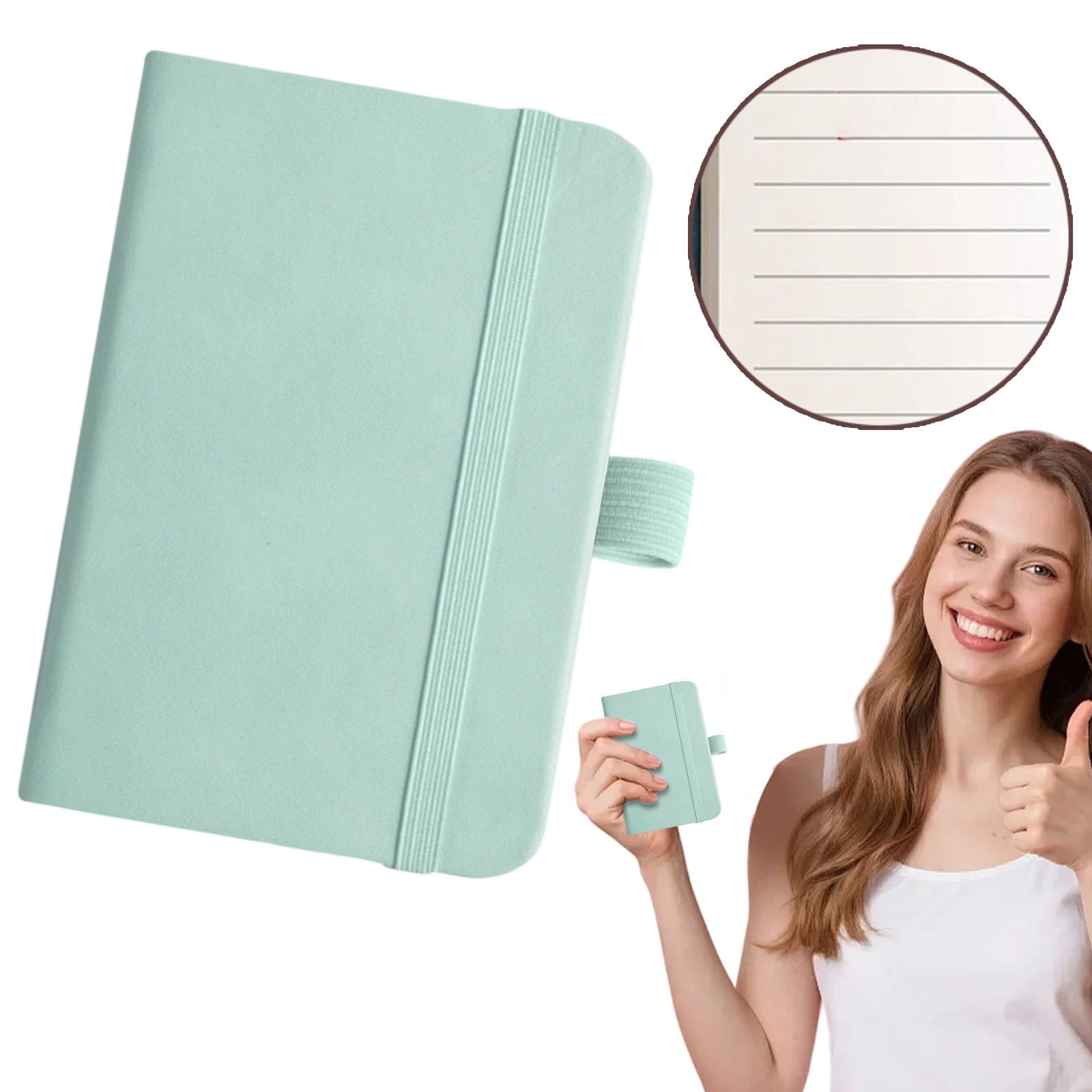 A7 Pocket Notebook with Pen Case, 100-Sheet Journals for Writing, Sewed ...