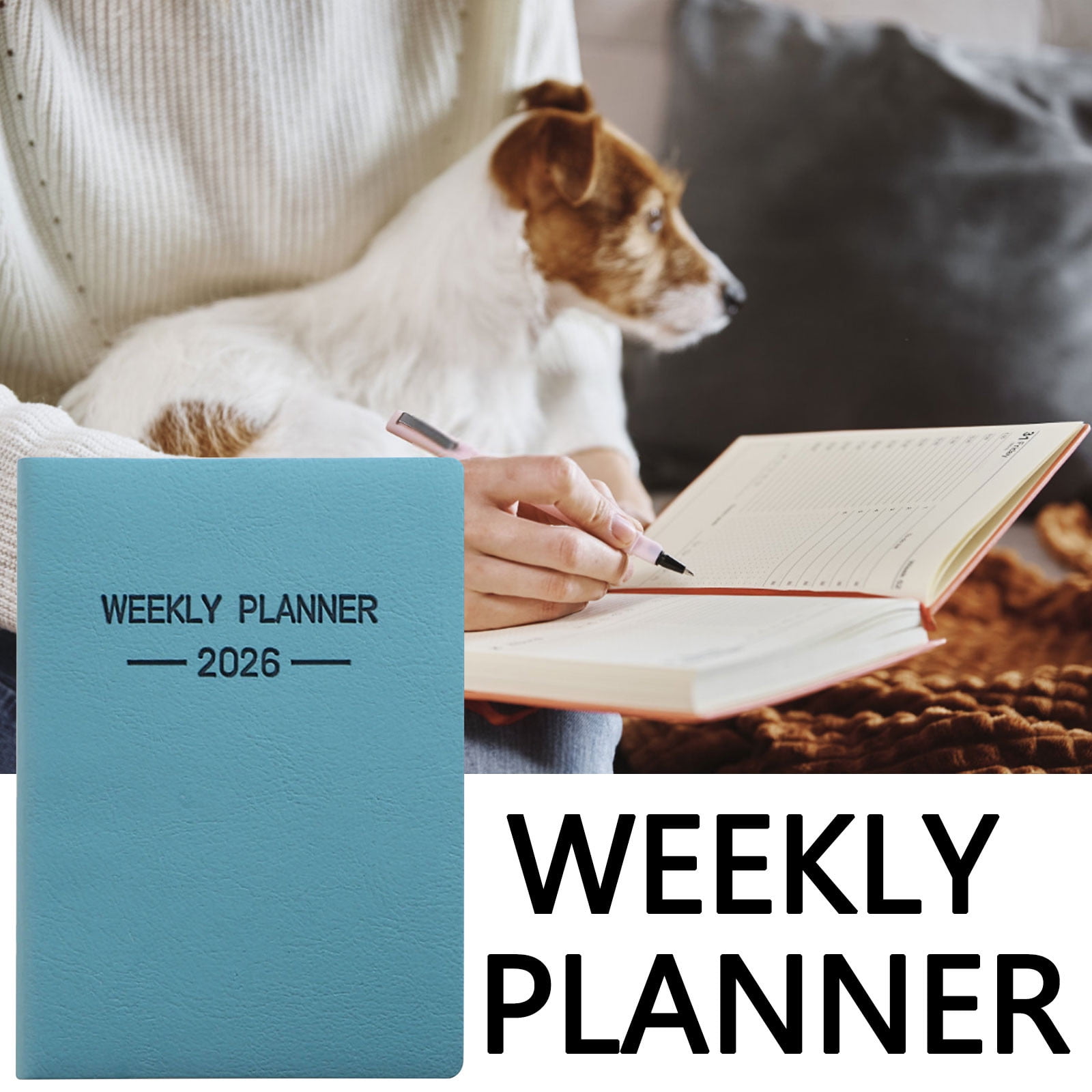 A7 Pocket Planner Notebook, Mini Daily Organizer with Soft Cover, for ...