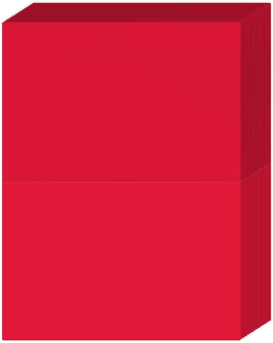 A7 Red Half Fold Blank Greeting Cards – Great for Holiday, Christmas ...