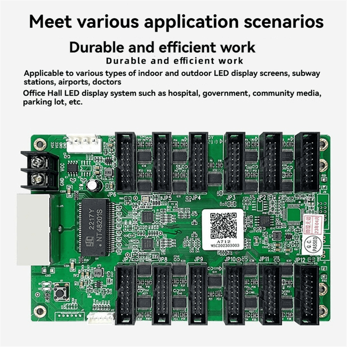 A712 Receiving Card Video Wall Controller LED Display Screen RGB Matrix HBU75 Full Color Module ...