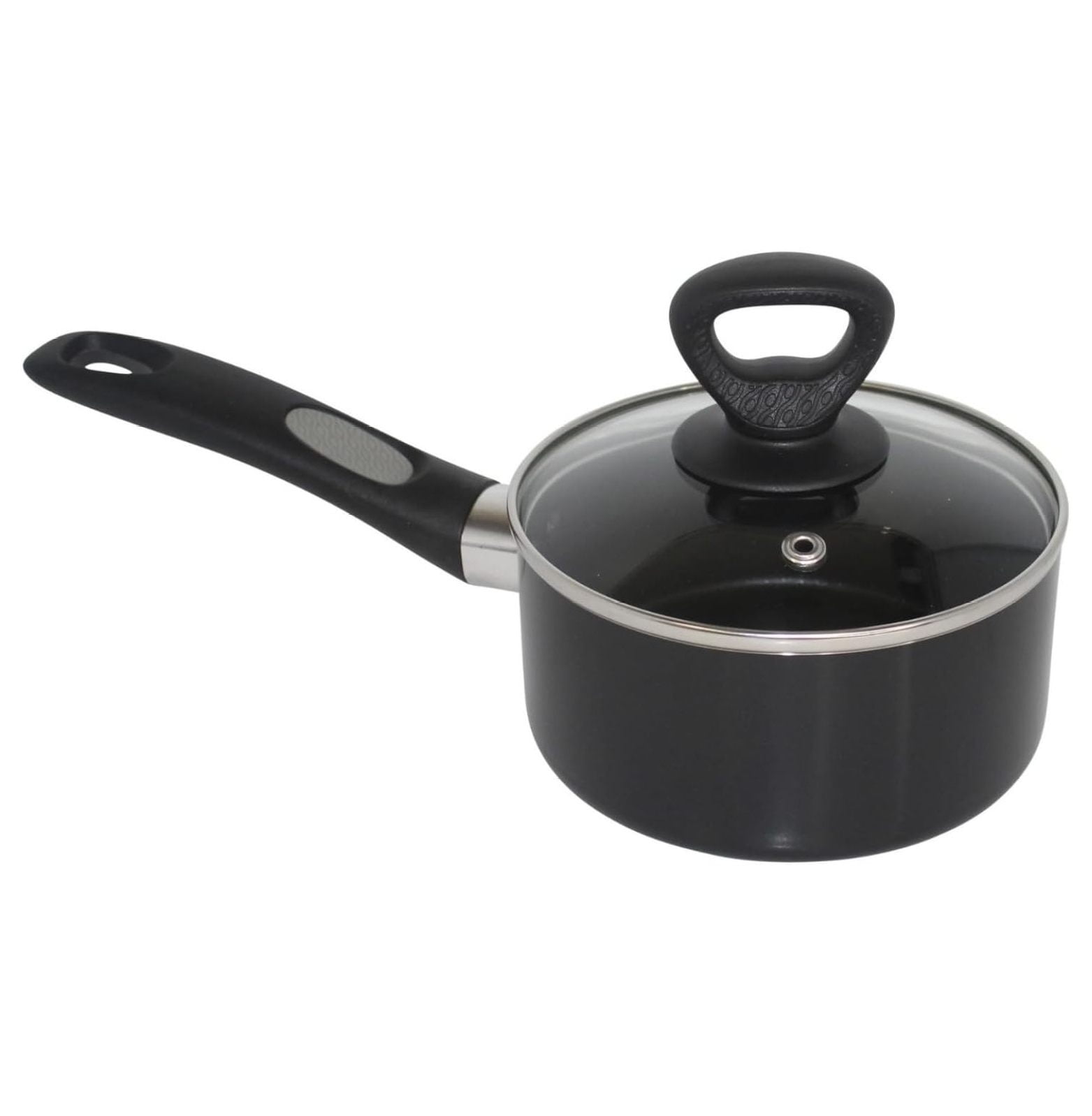 A79721 Get A Grip Aluminum Nonstick Sauce Pan with Glass Lid Cover ...