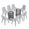 A7Store 71” Modern Glass Dining Table Set for 6-8, Tempered Glass ...