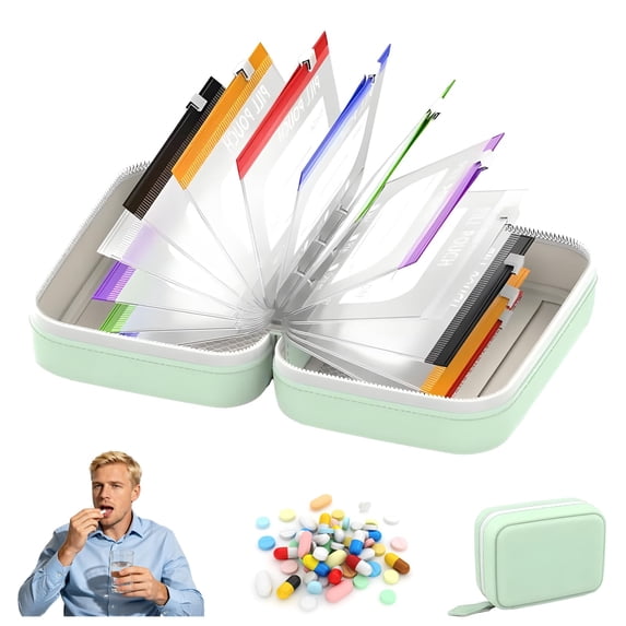 A8 Waterproof Pill Organizer Set, Large Weekly Travel Medicine ...