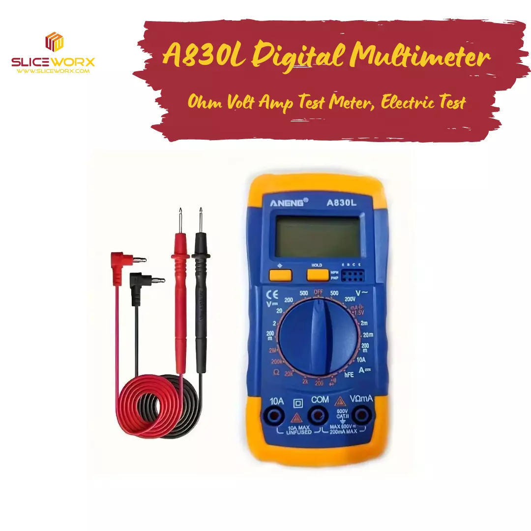 A830L Digital Multimeter 3 1/2 Voltmeter, Ohm Volt Amp Test Meter ...