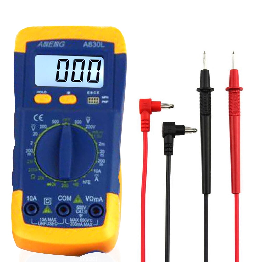 A830L Portable Digital Multitester Backlight Ammeter Voltmeter Handheld ...