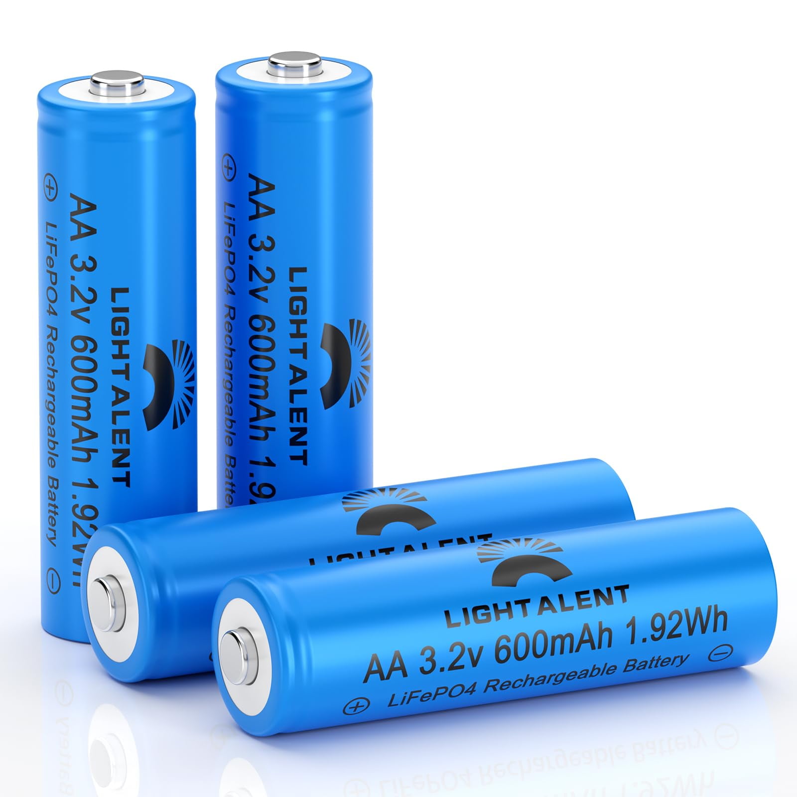 AA 3.2V LiFePo4 600mAh Rechargeable Battery, Double A 3.2v Rechargeable ...